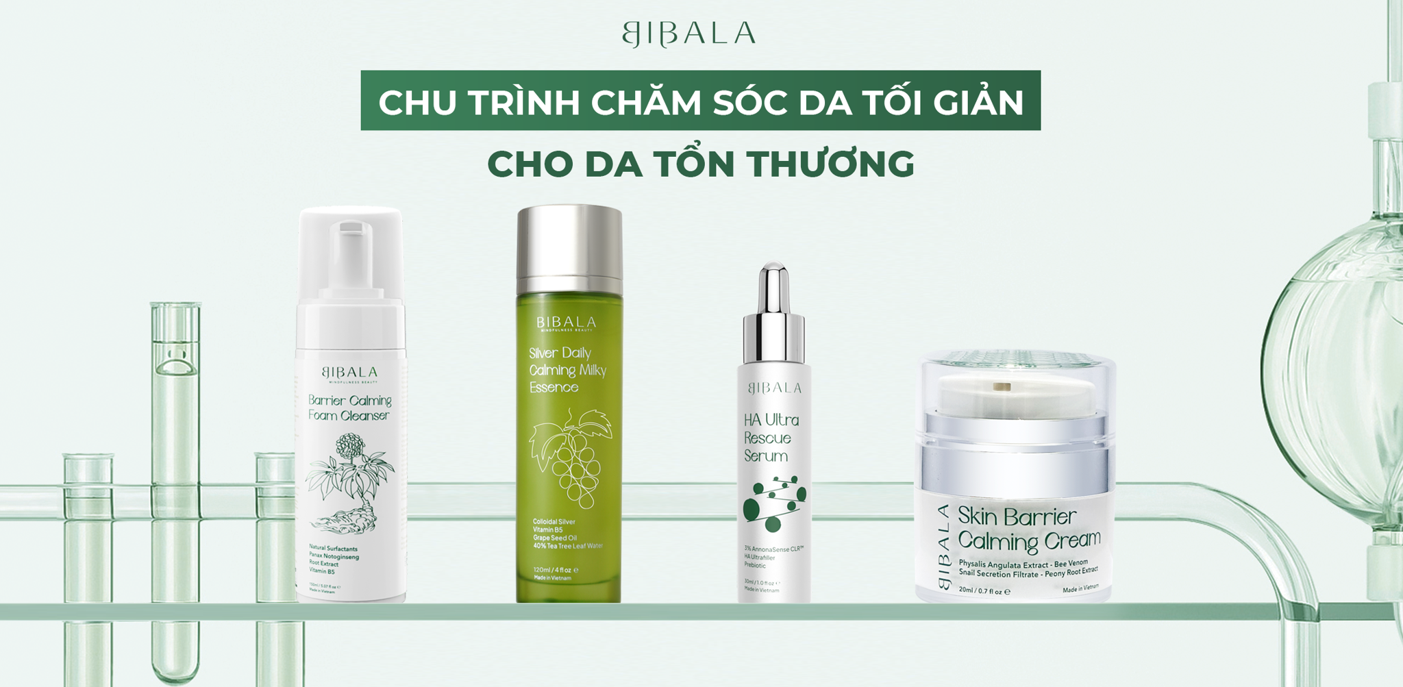 CHU TRÌNH CHĂM SÓC DA TỐI GIẢN CHO DA TỔN THƯƠNG – Bibala