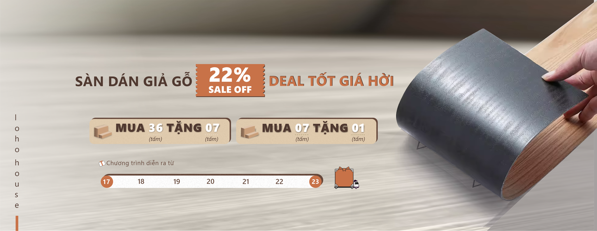 Sàn nhựa giả gỗ dán keo Loho House - Đơn giản, tiện lợi, nâng tầm khôn