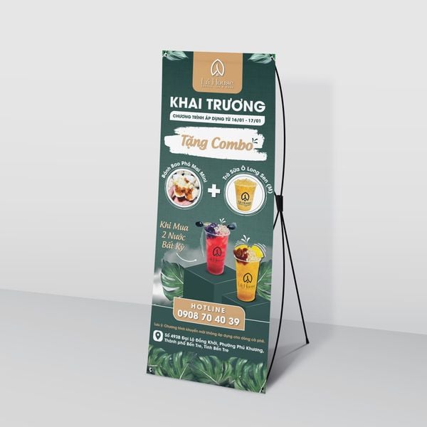 Standee - Lá House – In Nhanh Hữu Tín Bến Tre