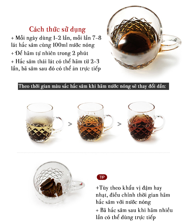 Hắc Sâm Hàn Quốc Thái Lát Daedong Hộp 75g Thượng Hạng - Sâm Yến Hoàng Gia