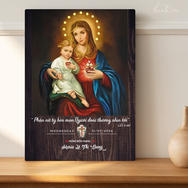 15 Mẫu Tranh Đẹp Quà Tặng Lễ Bổn Mạng Thánh Maria – Beati.vn