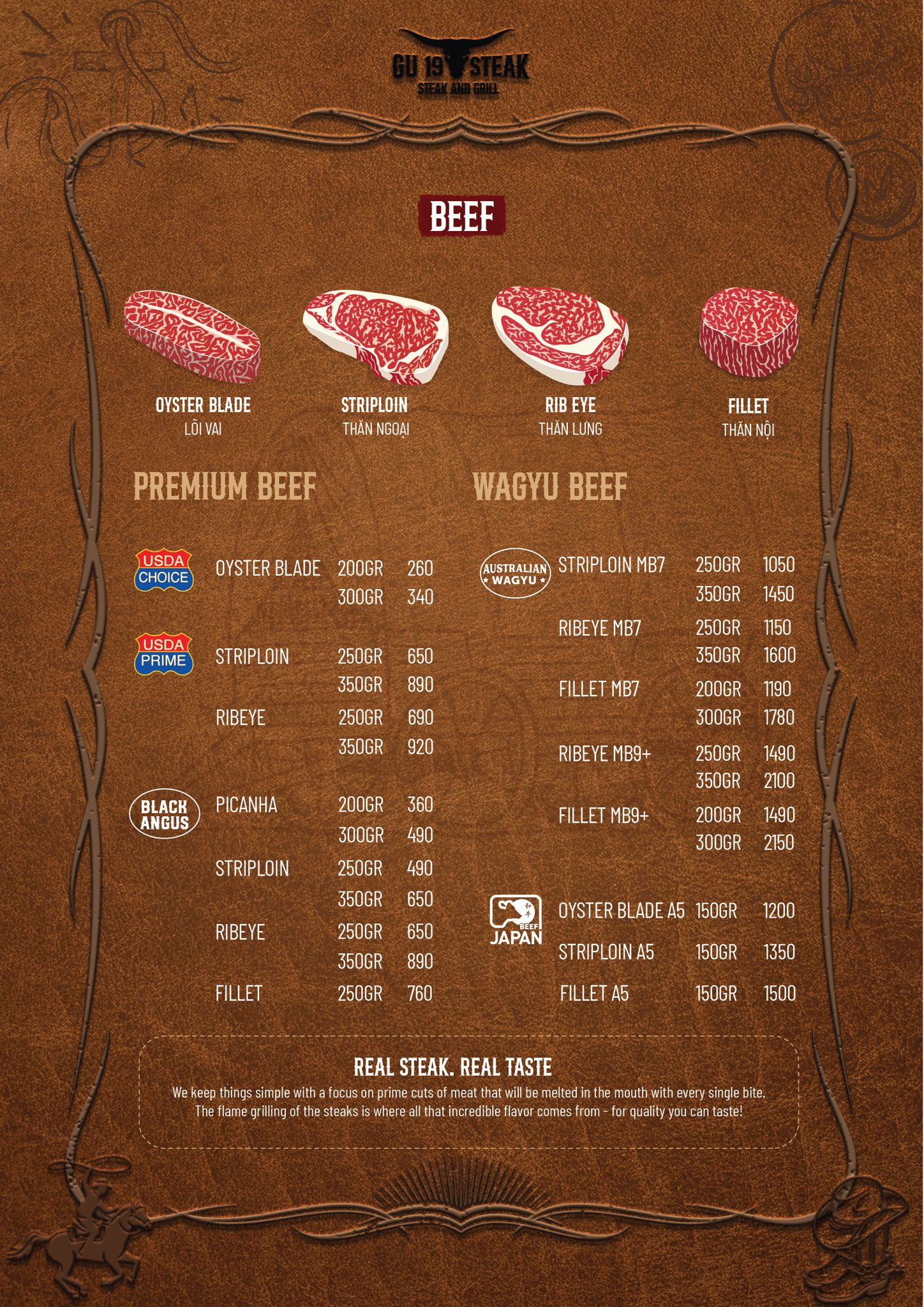 GU 19 Steak Food Menu – gu19steak