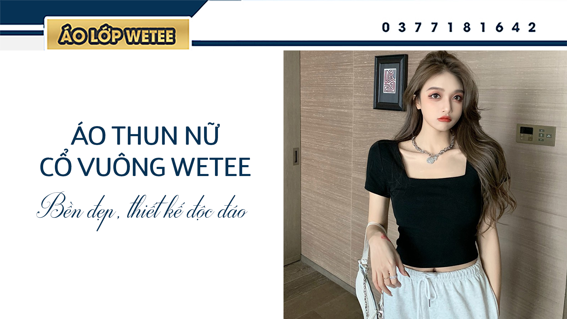Áo thun nữ cổ vuông Wetee- Bền đẹp, thiết kế độc đáo – WeTee