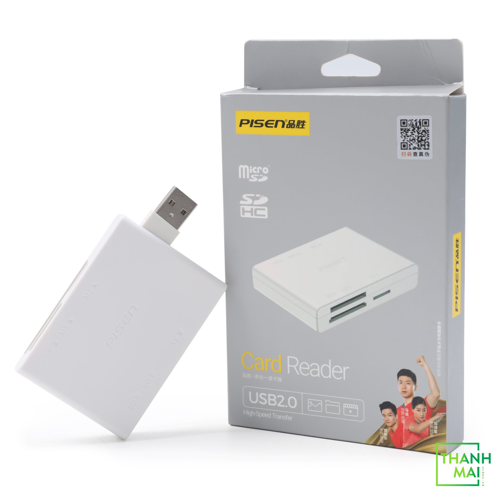 Đầu đọc thẻ Pisen Card Reader II All-in-1 USB 2.0 TS- E070 - Thanh Mai ...
