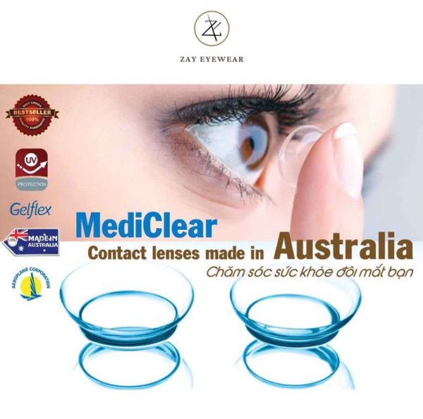 Kính áp tròng trong suốt Mediclear Úc Chính Hãng – Kính mắt Zay
