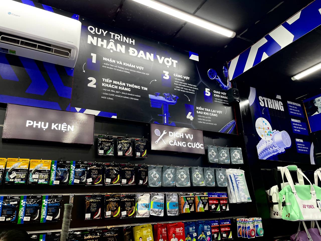 Dịch vụ căng lưới tại XB Sports - XBSPORTS - HỆ THỐNG CỬA HÀNG CẦU LÔNG UY TÍN