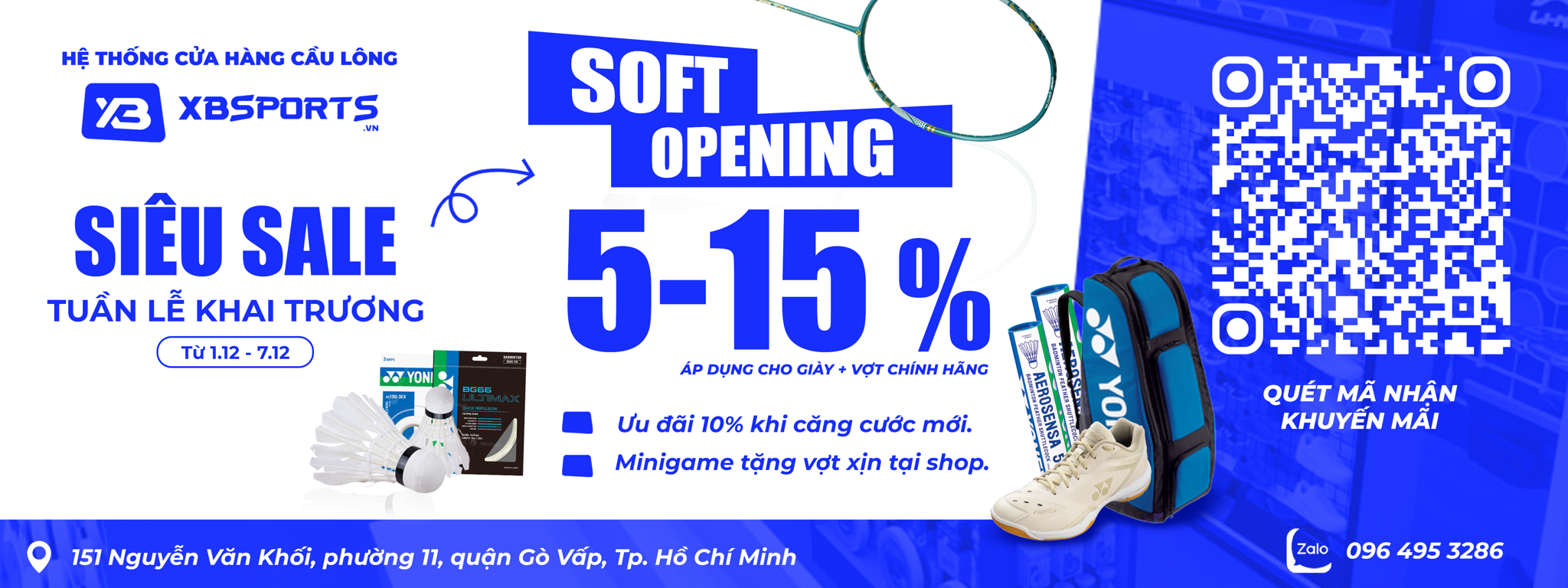 Soft Opening XB Sports - 151 Nguyễn Văn Khối, Phường 11, Quận Gò Vấp, - XBSPORTS - HỆ THỐNG CỬA ...