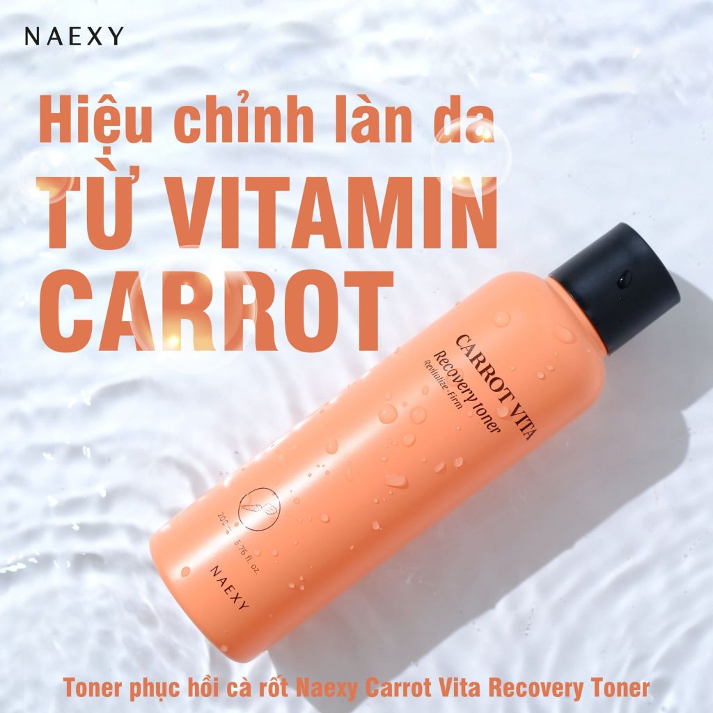 HIỆU CHỈNH LÀN DA TỪ VITAMIN CARROT - TONER PHỤC HỒI CÀ RỐT NAEXY – Naexy