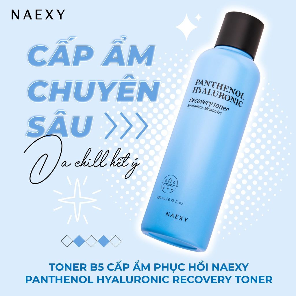 TONER B5 CẤP ẨM PHỤC HỒI NAEXY PANTHENOL HYALURONIC RECOVERY TONER – Naexy