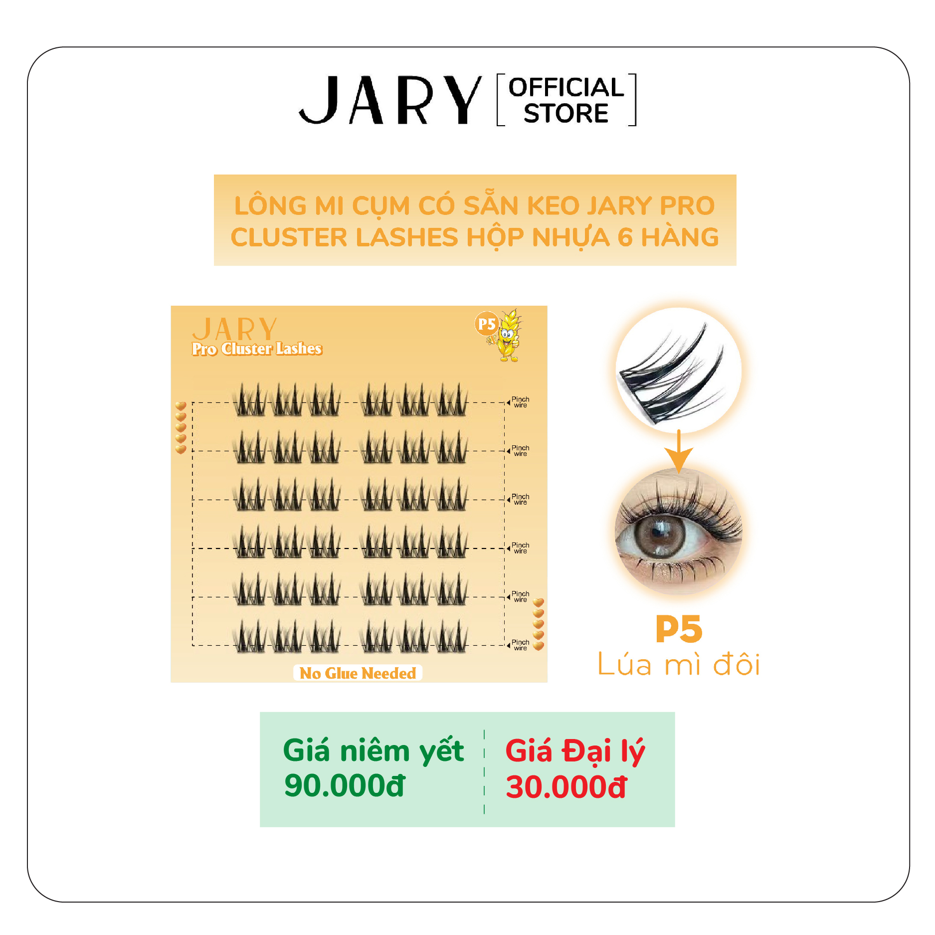 BÁO GIÁ ĐẠI LÝ CÁC LOẠI LÔNG MI, KEO DÁN JARY – Jary Việt Nam