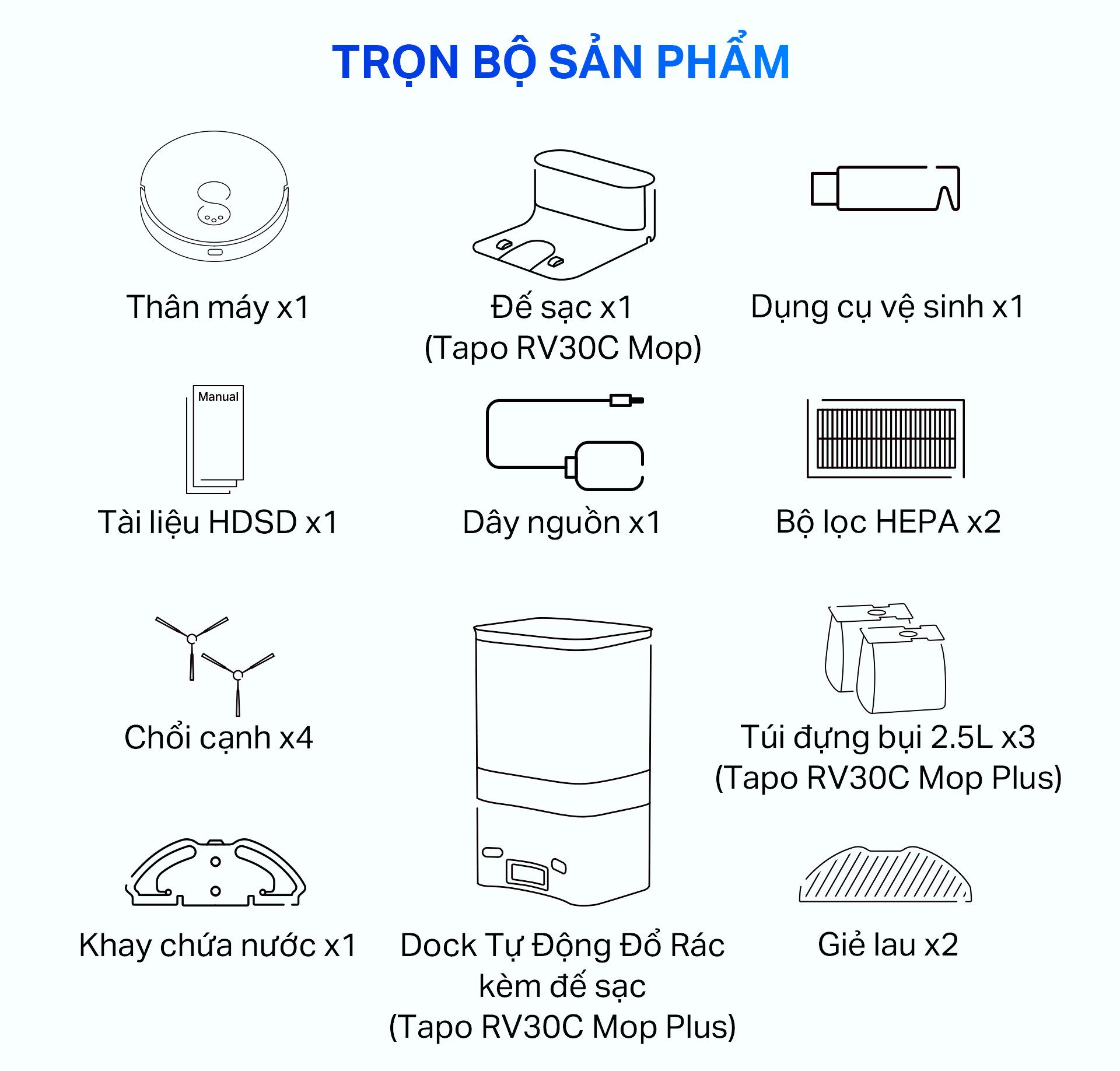 ROBOT HÚT BỤI LAU NHÀ TAPO RV30C MOP & PLUS – BẢN QUỐC TẾ - vietnamrobovac