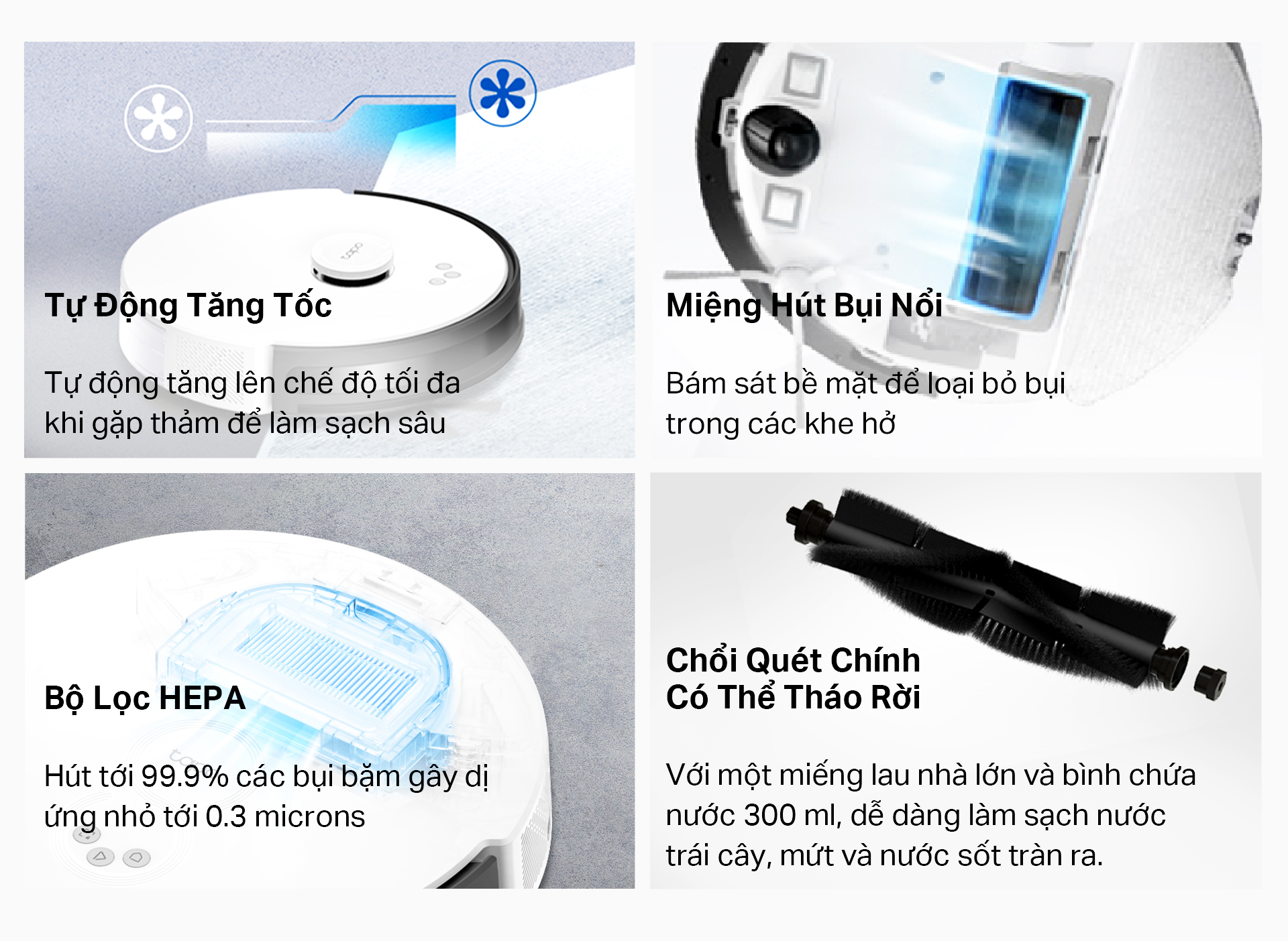 ROBOT HÚT BỤI LAU NHÀ TAPO RV30C MOP & PLUS – BẢN QUỐC TẾ - vietnamrobovac