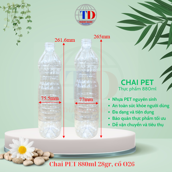 Chai PET 880ml – Nhựa Thành Danh