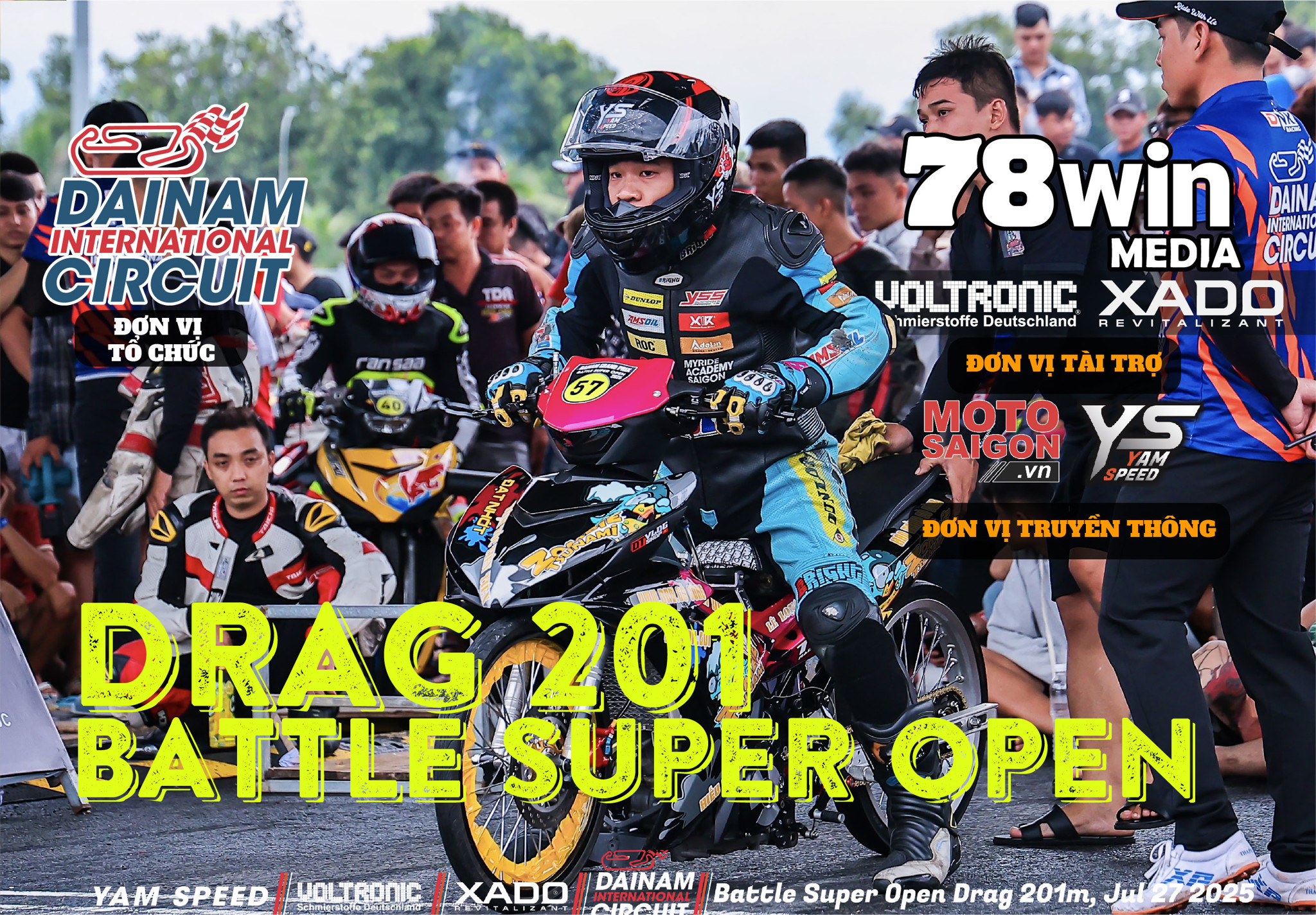 GIẢI ĐUA BATTLE SUPER OPEN DRAG 201M KẾT THÚC THÀNH CÔNG RỰC RỠ – Yam Speed