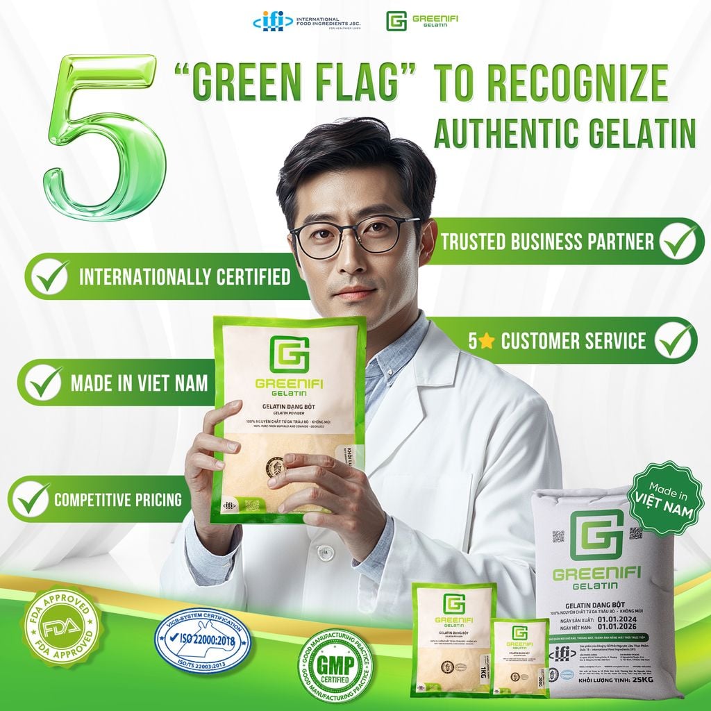 5”GREEN FLAG” TO RECOGNIZE AUTHENTIC GELATIN – International Food ...