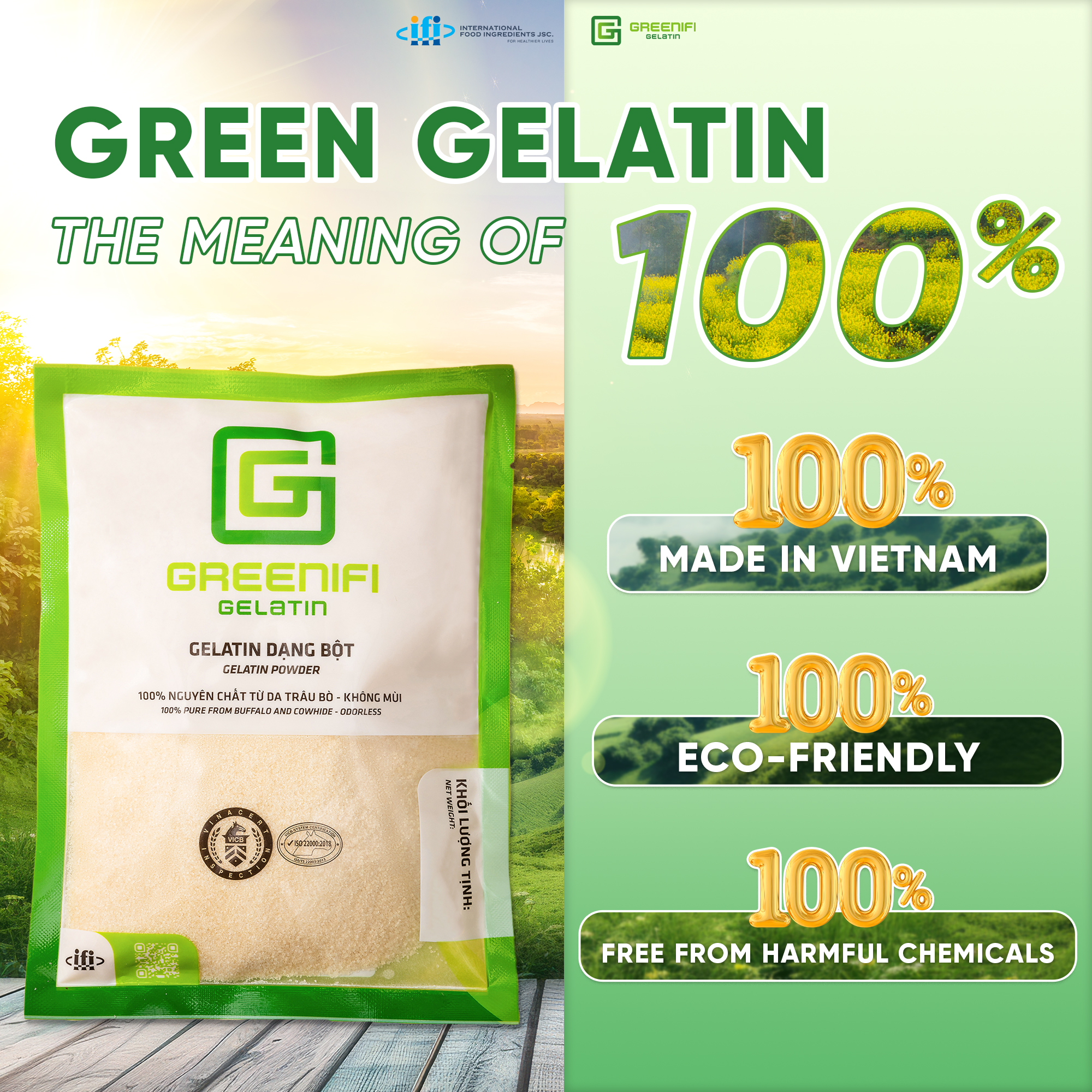 GREENIFI GELATIN AND THE MEANING OF NUMBER 100 – International Food ...