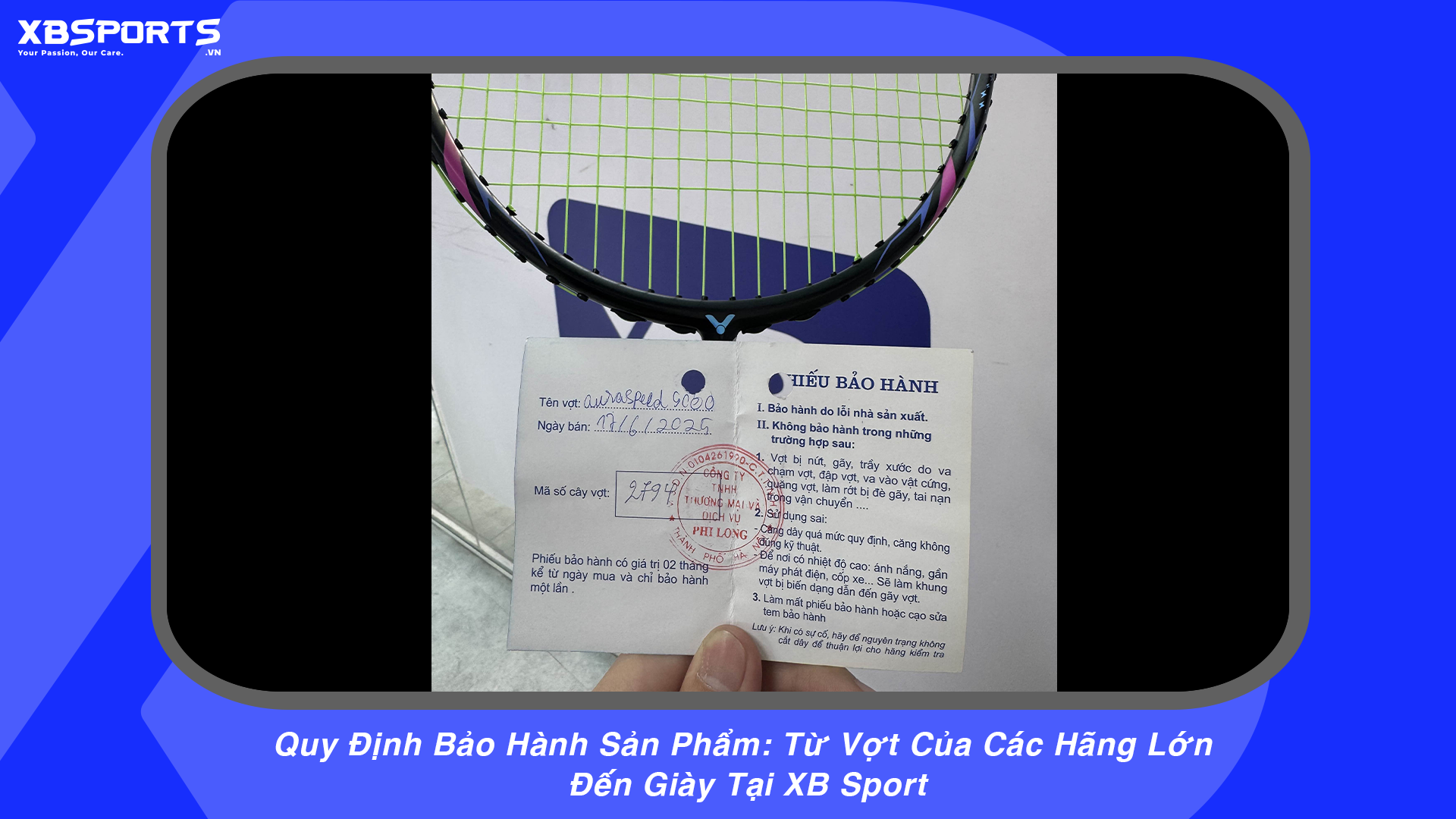 Chính sách bảo hành sản phẩm tại XB Sport - XBSPORTS - HỆ THỐNG CỬA ...
