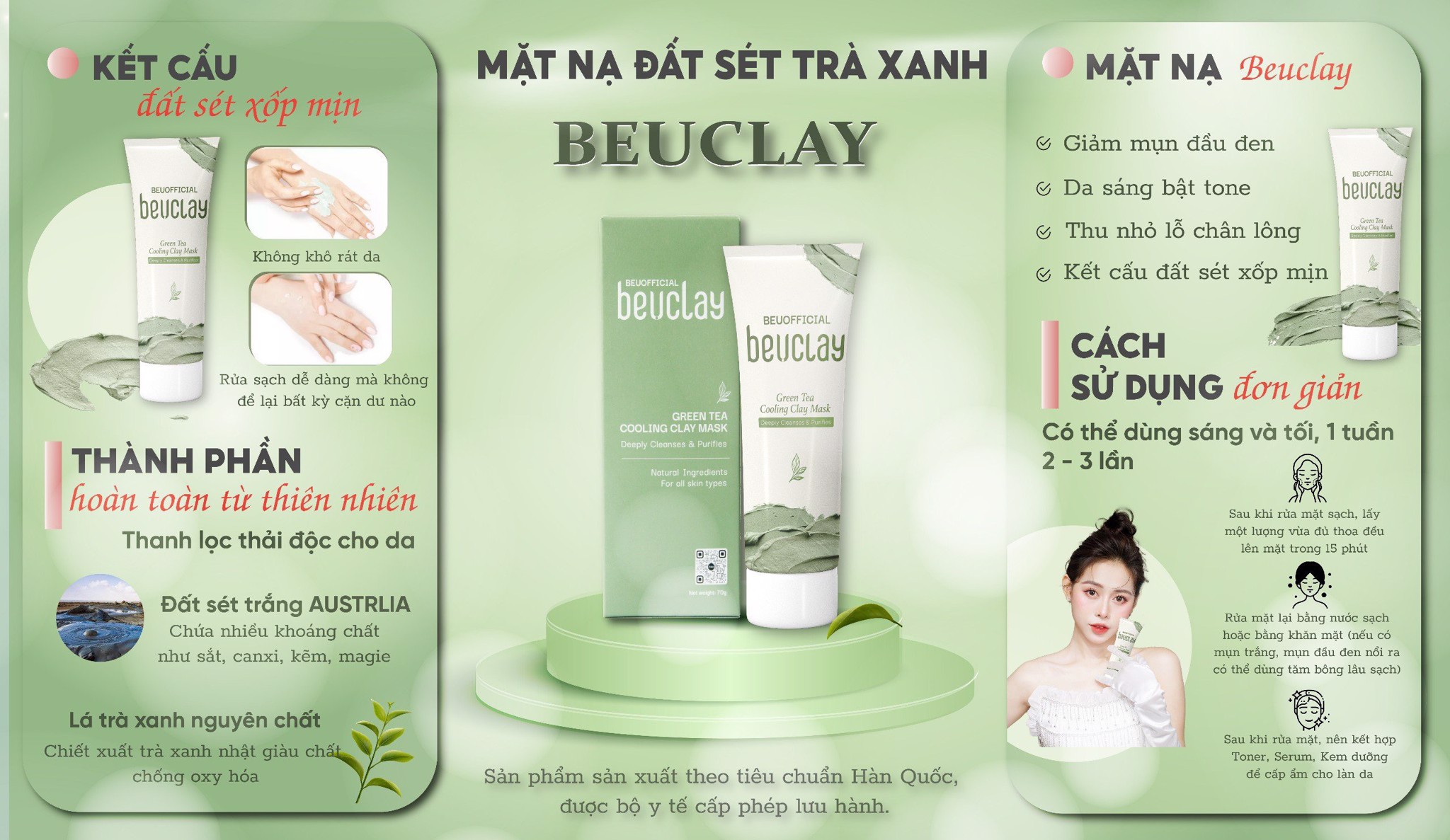 MẶT NẠ ĐẤT SÉT BEUCLAY Beucare Vietnam