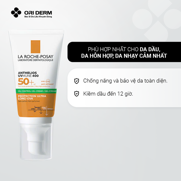Kem chống nắng kiềm dầu Laroche Posay Oil Control SPF50+ – Ori Derm