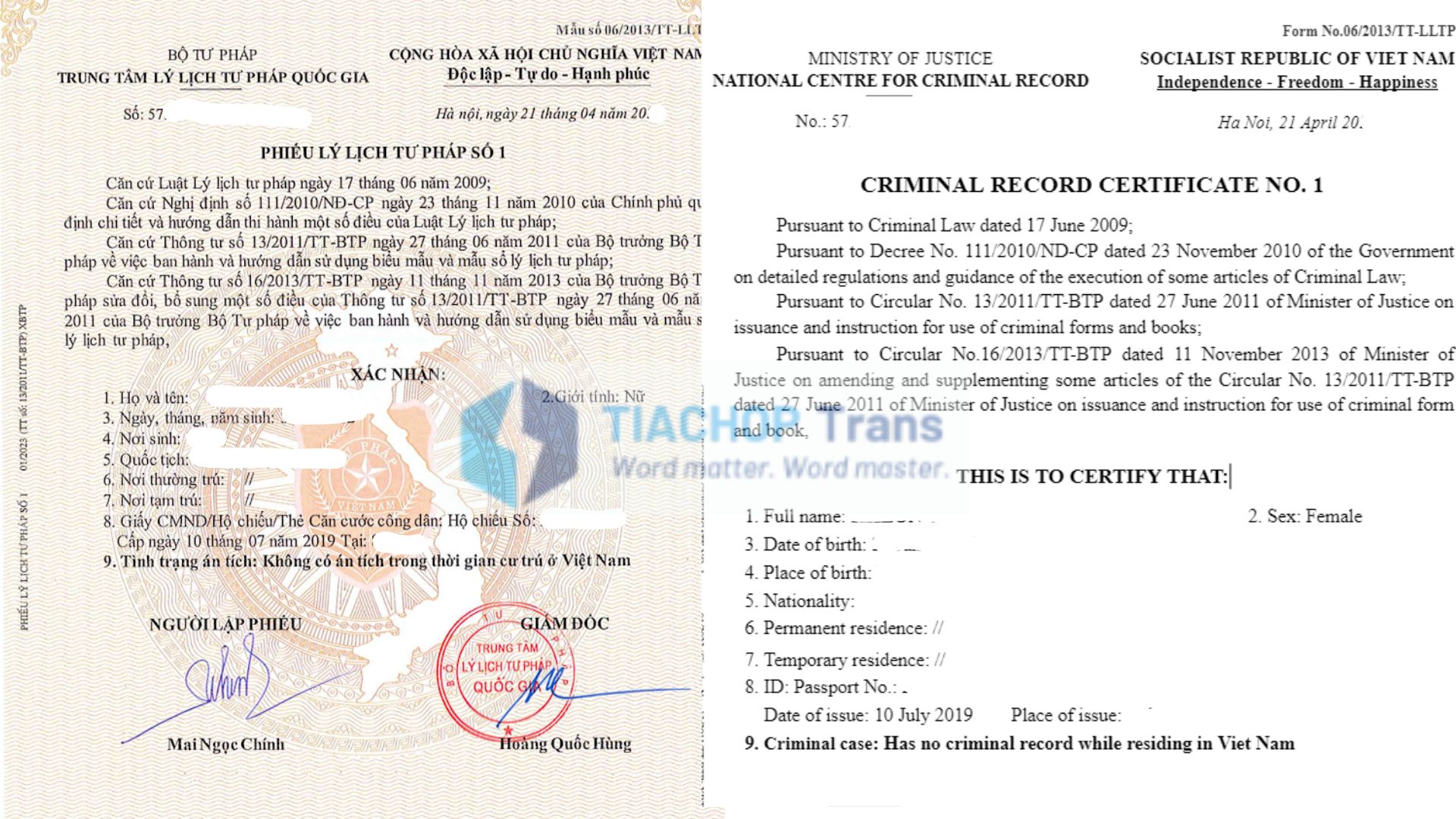 Differences Between Criminal Record - Police Check No.1 And No.2 – Tia ...