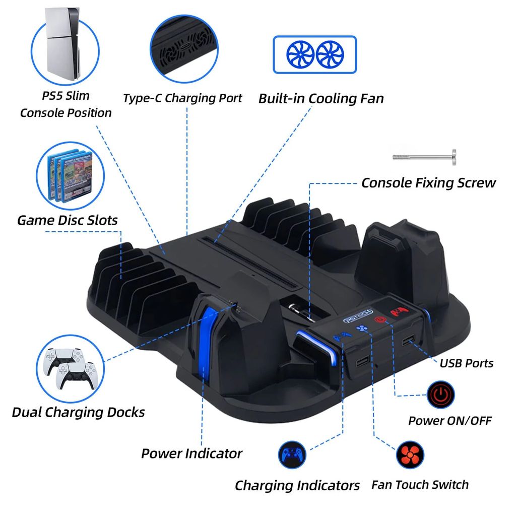 Đế Tản Nhiệt Ps5 Slim PGtech– hoangyengame