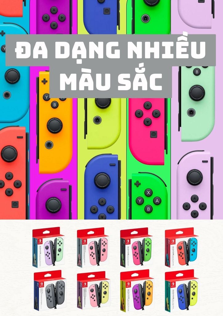 Joy Con Nintendo Switch Neon Purple/ Neon Orange Chính Hãng– hoangyengame