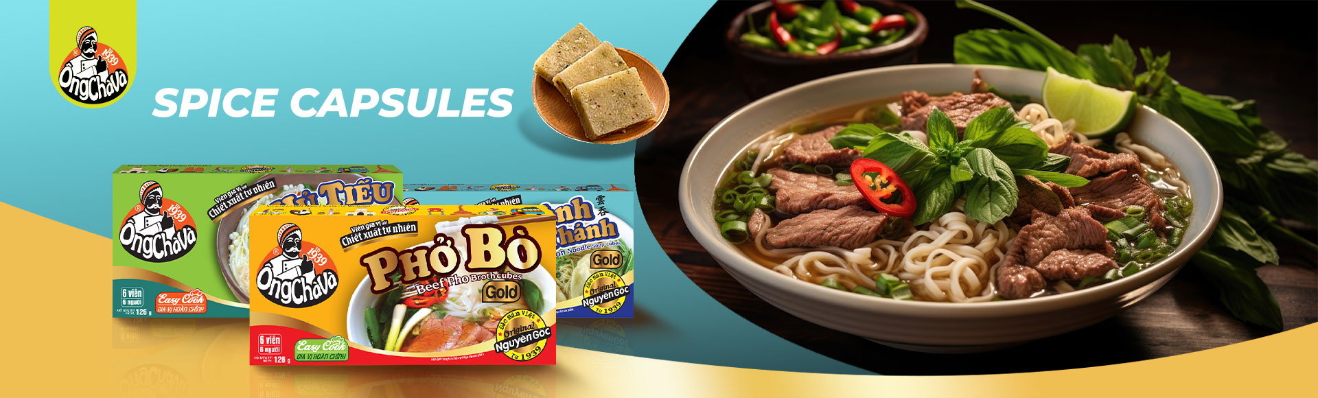 Spice capsules Ong Cha Va – Ông Chà Và - Bí Quyết Đầu Bếp