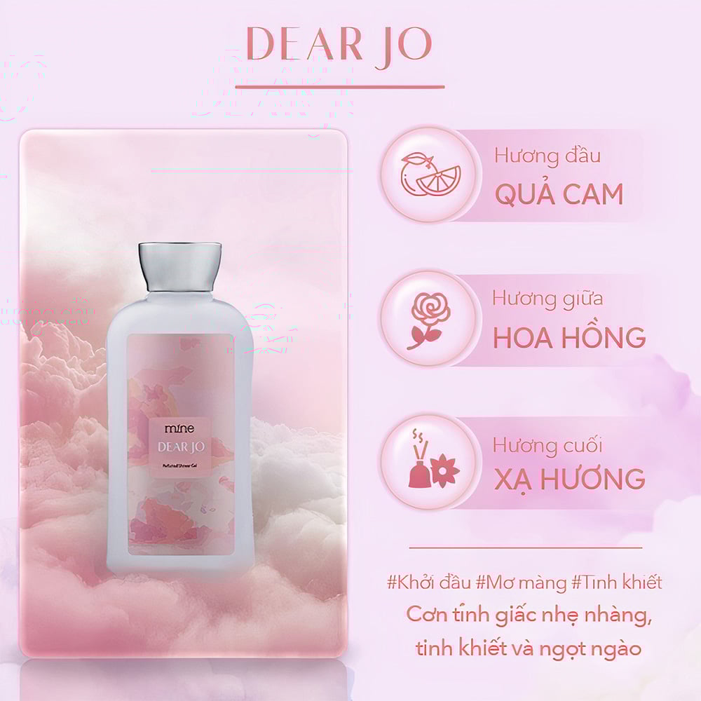 SỮA TẮM HƯƠNG NƯỚC HOA DEAR JO 470g