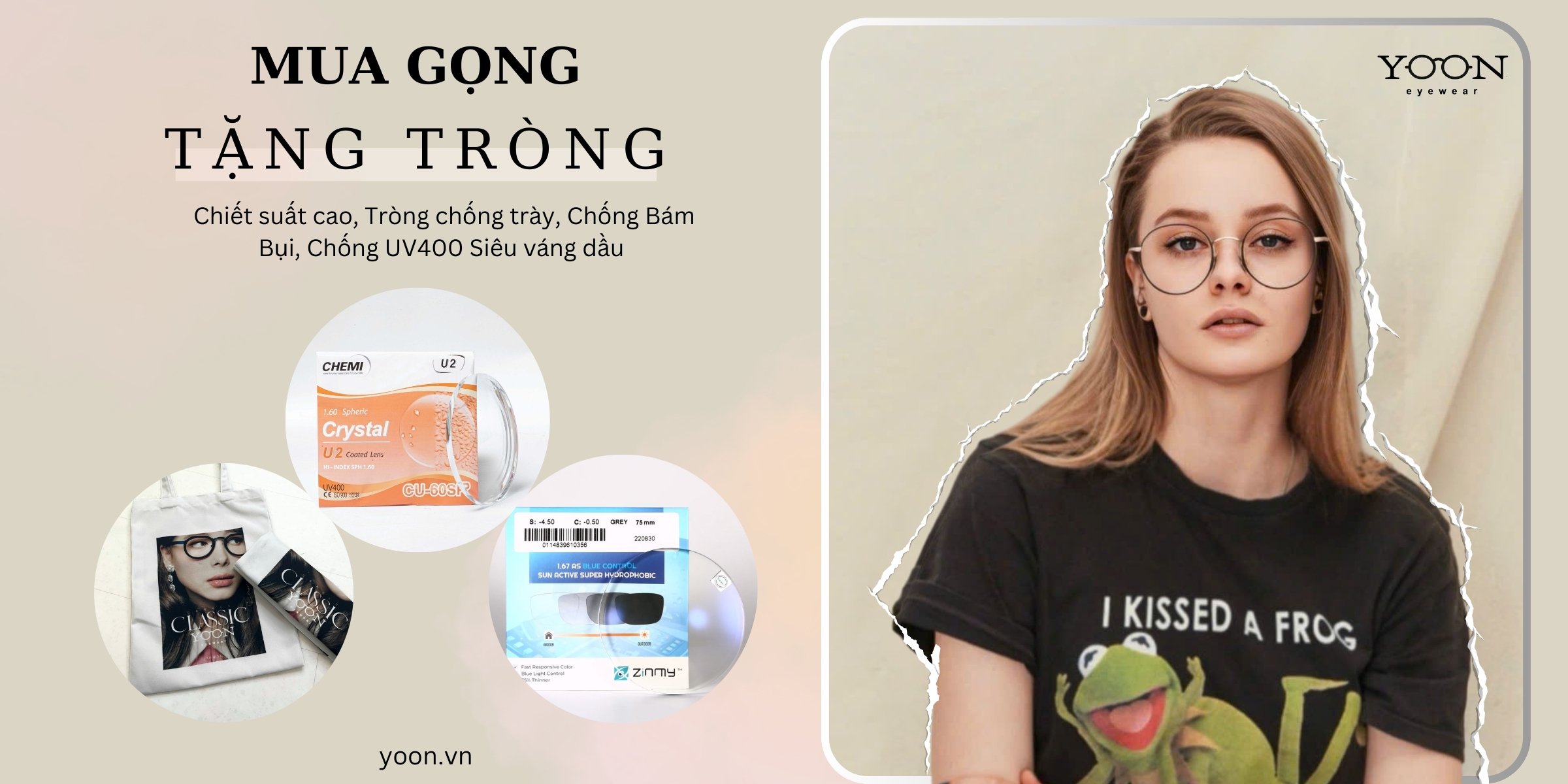 Mua Gọng Tặng Tròng Chính Hãng-Tiết Kiệm Hơn 500k – Yoon
