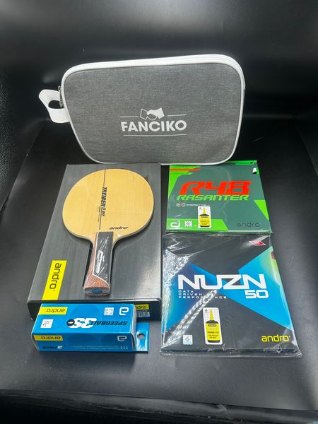 Combo cốt vợt Andro Treiber Z kết hợp mặt vợt Andro Nuzn 50 và Andro R ...