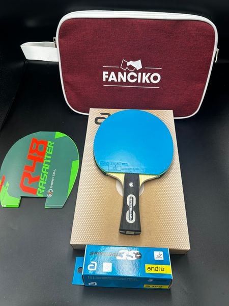 Combo cốt vợt Andro Synteliac ZCO OFF/S kết hợp với đôi mặt vợt Andro ...