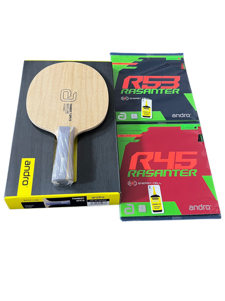 Combo cốt vợt Andro Timber 7 OFF/S kết hợp Andro Rasanter R53 và Andro – Nhân Fanciko