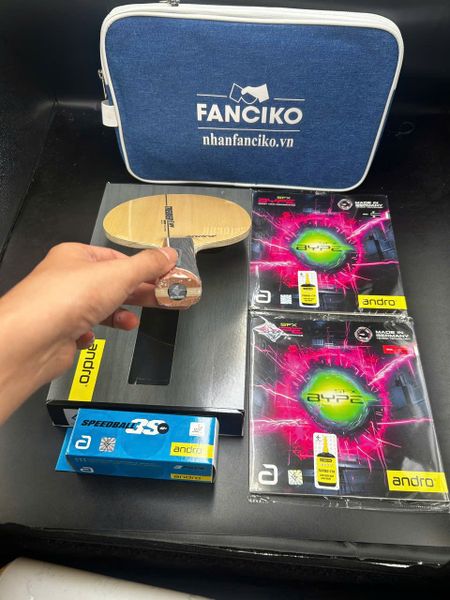 Combo cốt vợt Andro Treiber Z kết hợp đôi mặt vợt Andro Bype SFX – Nhân Fanciko