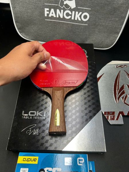 Combo cốt vợt LOKI Red Flame kết hợp đôi mặt vợt Loki Kirin K1 – Nhân Fanciko