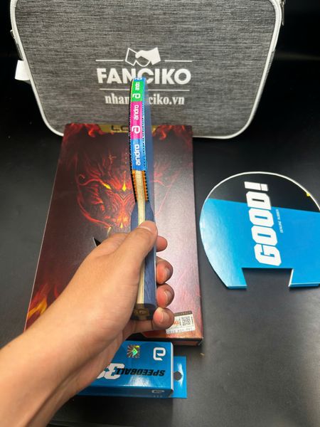 Combo cốt vợt Loki RXTON 7 PRO kết hợp đôi mặt vợt Andro Good – Nhân Fanciko