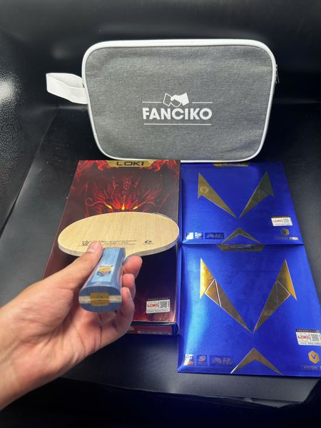 Combo cốt vợt Loki RXTON 7 PRO kết hợp đôi mặt vợt Loki V – Nhân Fanciko