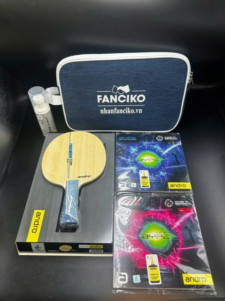 Combo cốt vợt Andro Treiber Q kết hợp mặt vợt Andro Bype và Andro Bype – Nhân Fanciko
