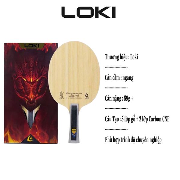Cốt vợt Loki RXTON 9 PRO CARBON CNF – Nhân Fanciko