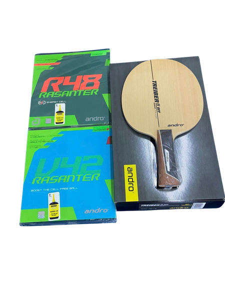 Combo cốt vợt Andro Treiber Z kết hợp mặt vợt Andro Rasanter R48 và An ...