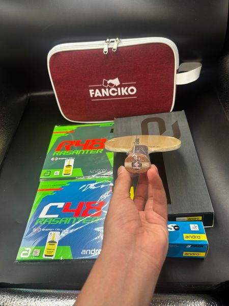 Combo cốt vợt Andro Treiber Z kết hợp với mặt vợt Andro Rasanter R48 v ...