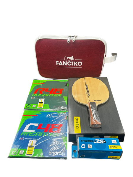 Combo cốt vợt Andro Treiber Z kết hợp với mặt vợt Andro Rasanter R48 v ...
