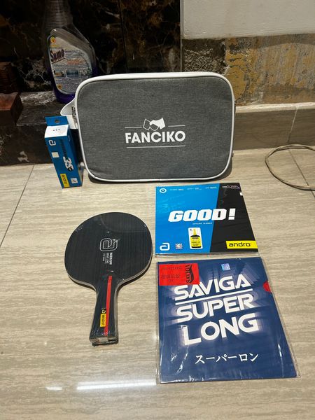 Combo cốt vợt Andro INIZIO OFF kết hợp mặt vợt Andro Good và SAVIGA SU – Nhân Fanciko