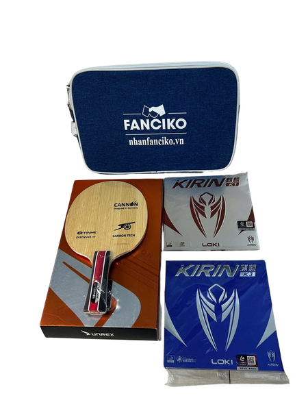 Combo cốt vợt Yinhe Cannon Carbon Tech kết hợp mặt vợt Loki Kirin K3 v – Nhân Fanciko