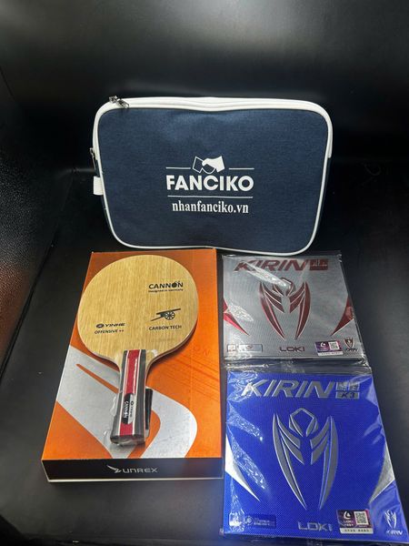 Combo cốt vợt Yinhe Cannon Carbon Tech kết hợp mặt vợt Loki Kirin K1 v – Nhân Fanciko