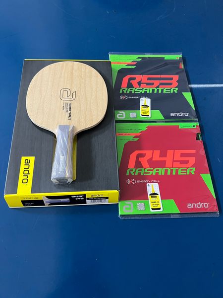 Combo cốt vợt Andro Timber 7 OFF/S kết hợp Andro Rasanter R53 và Andro ...