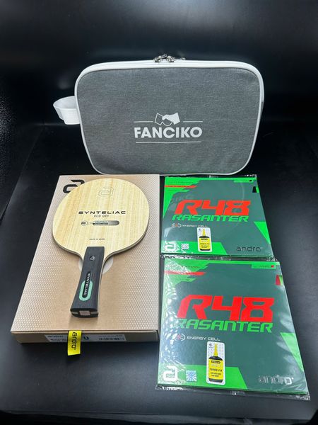 Combo cốt vợt Andro Synteliac VCO OFF kết hợp đôi mặt vợt Andro Rasant ...