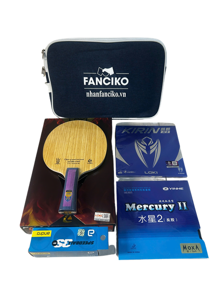 Combo cốt vợt LOKI RXTON 3 PRO kết hợp mặt vợt Loki Kirin K3 và Yinhe ...