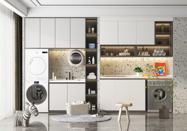 Thêm các mẫu thiết kế tủ để đồ và tủ máy giặt – nahome