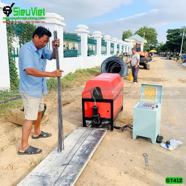 Máy nắn thẳng cắt đoạn tự động sắt thép - Máy Xây Dựng Siêu Việt