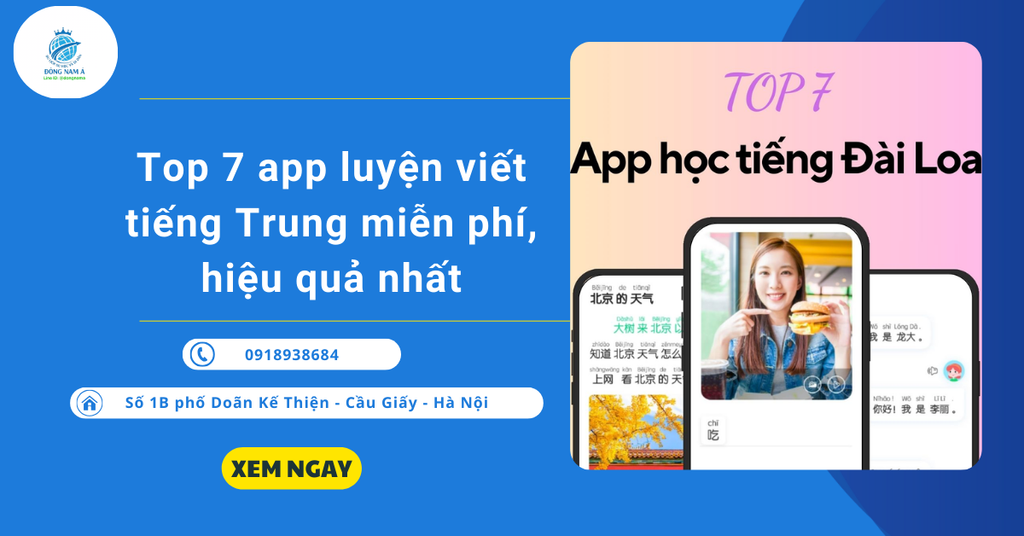 Top 7 app luyện viết tiếng Trung miễn phí, hiệu quả nhất – Du học Đông Nam Á